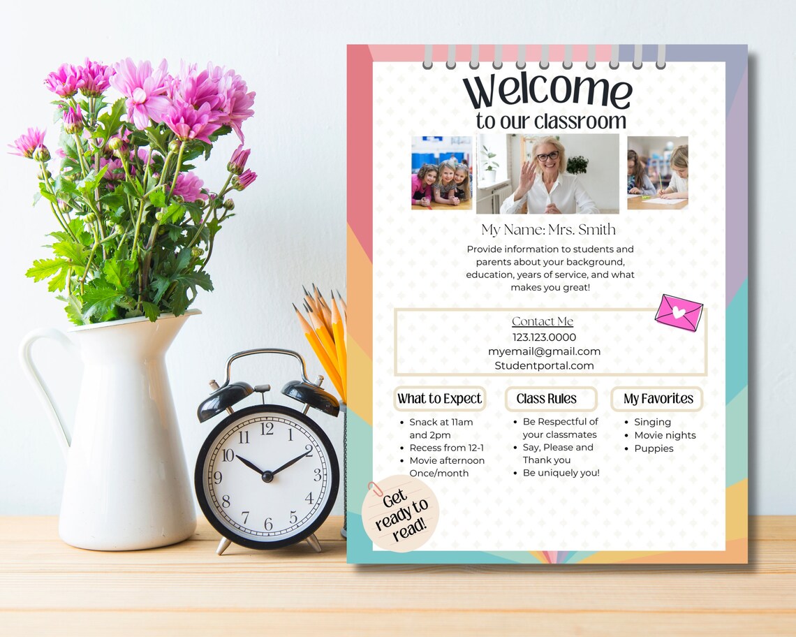 Editable Meet the Teacher Template Back to School Template Printable ...