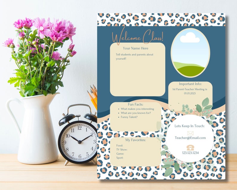 Editable Meet the Teacher Template Back to School Template Simply ...