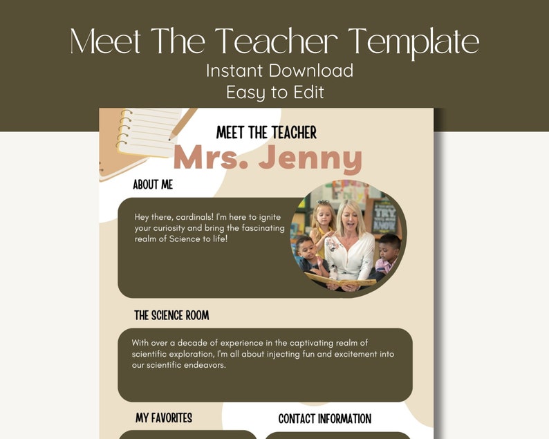 Plantilla editable para conocer al maestro / Plantilla de regreso a la ...