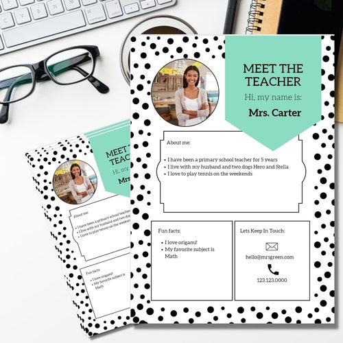 Meet the Teacher All About Me Instant Download Editable - Etsy