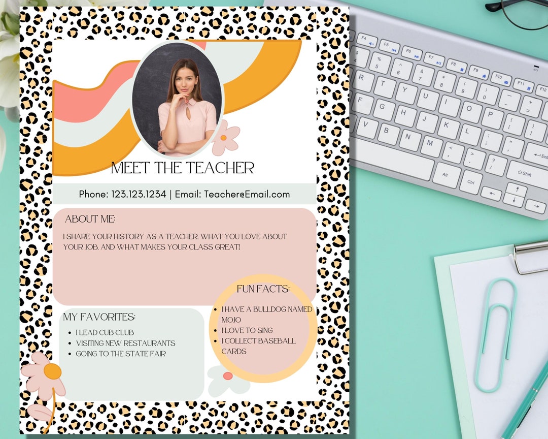 Editable Meet the Teacher Simply Safari Modern Safari Retro Jungle Back ...