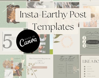Earth Tones Canva - Etsy