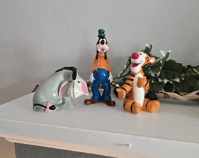Vintage Disney Figurines Goofy, Tigger, and Eeyore Made in Japan - Etsy