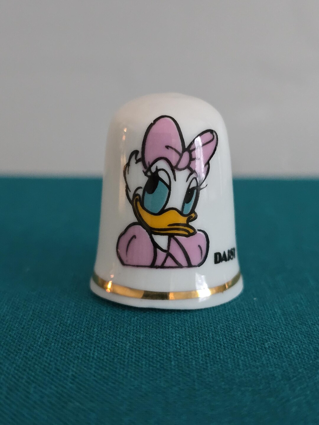 Vintage Disney's Daisy Duck Thimble Bone China Made in England - Etsy