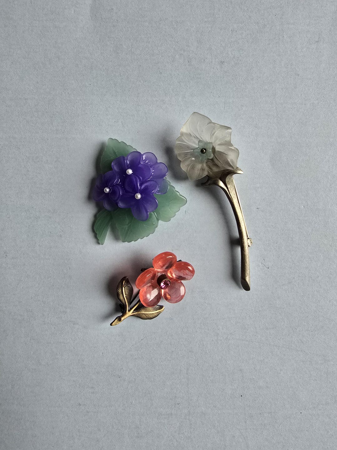 Vintage Floral Pins-lot of Three - Etsy