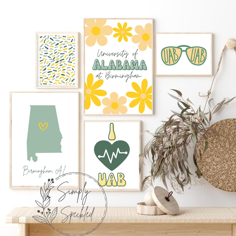 UAB Blazers Art Prints: Birmingham School Decor - Etsy