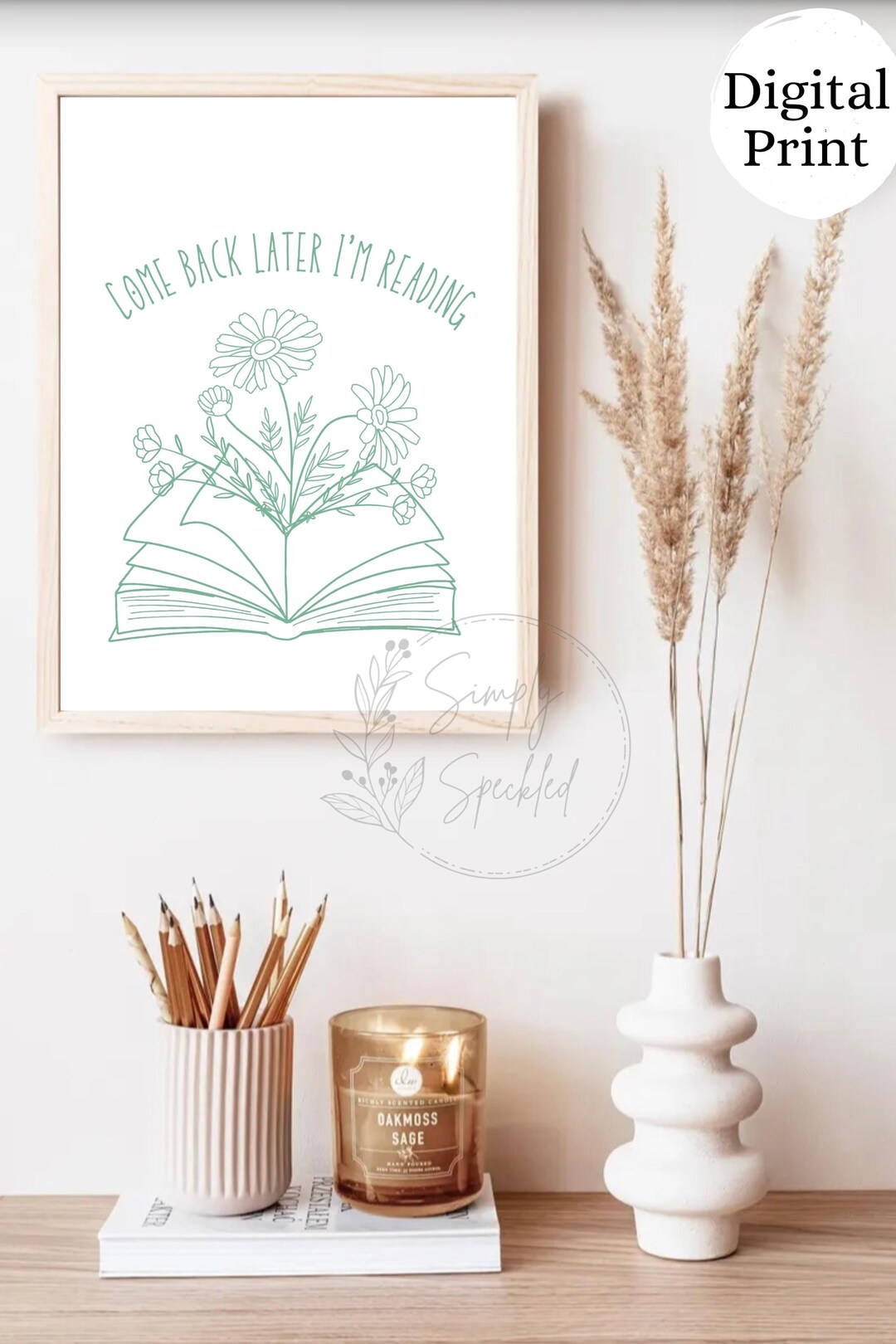 Book Lover Print: "come Back Later I'm Reading" Wall Art (digital ...