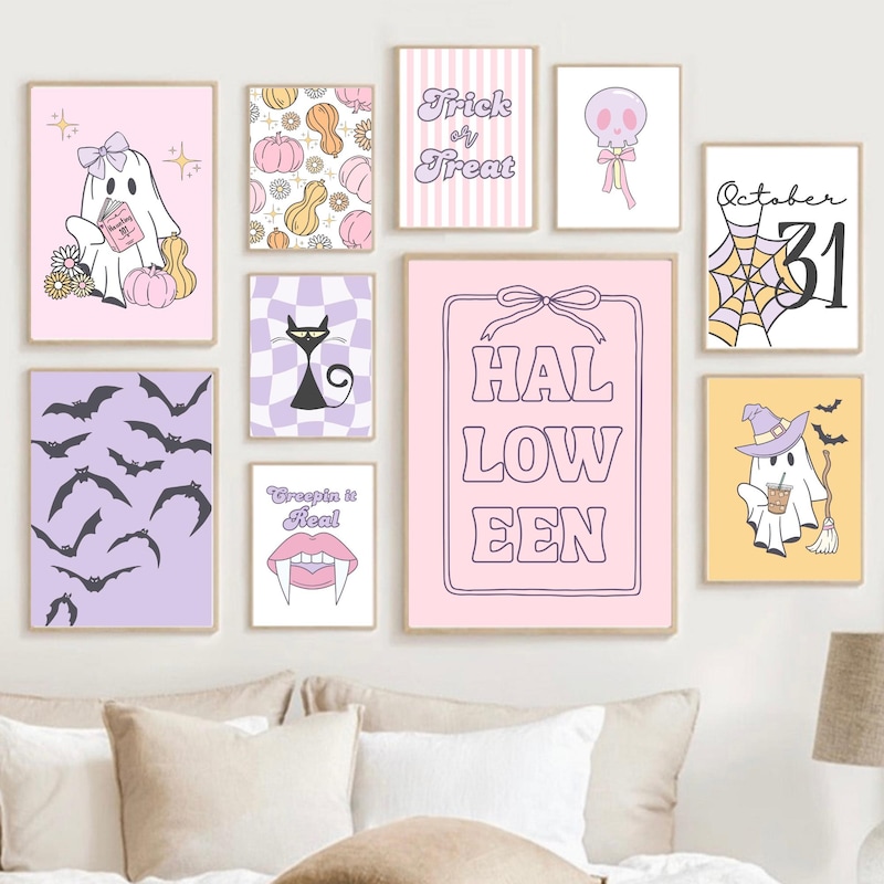 Cute Halloween Poster - Etsy