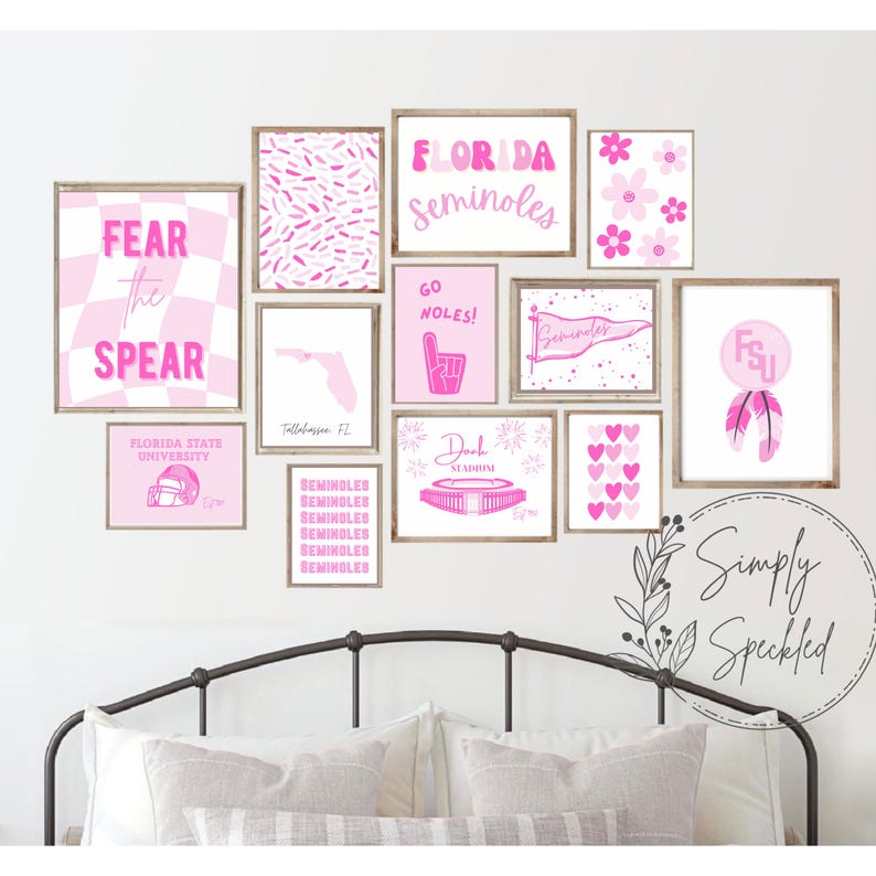 Pink Florida State Seminoles Prints: FSU Dorm Art (digital Download) - Etsy
