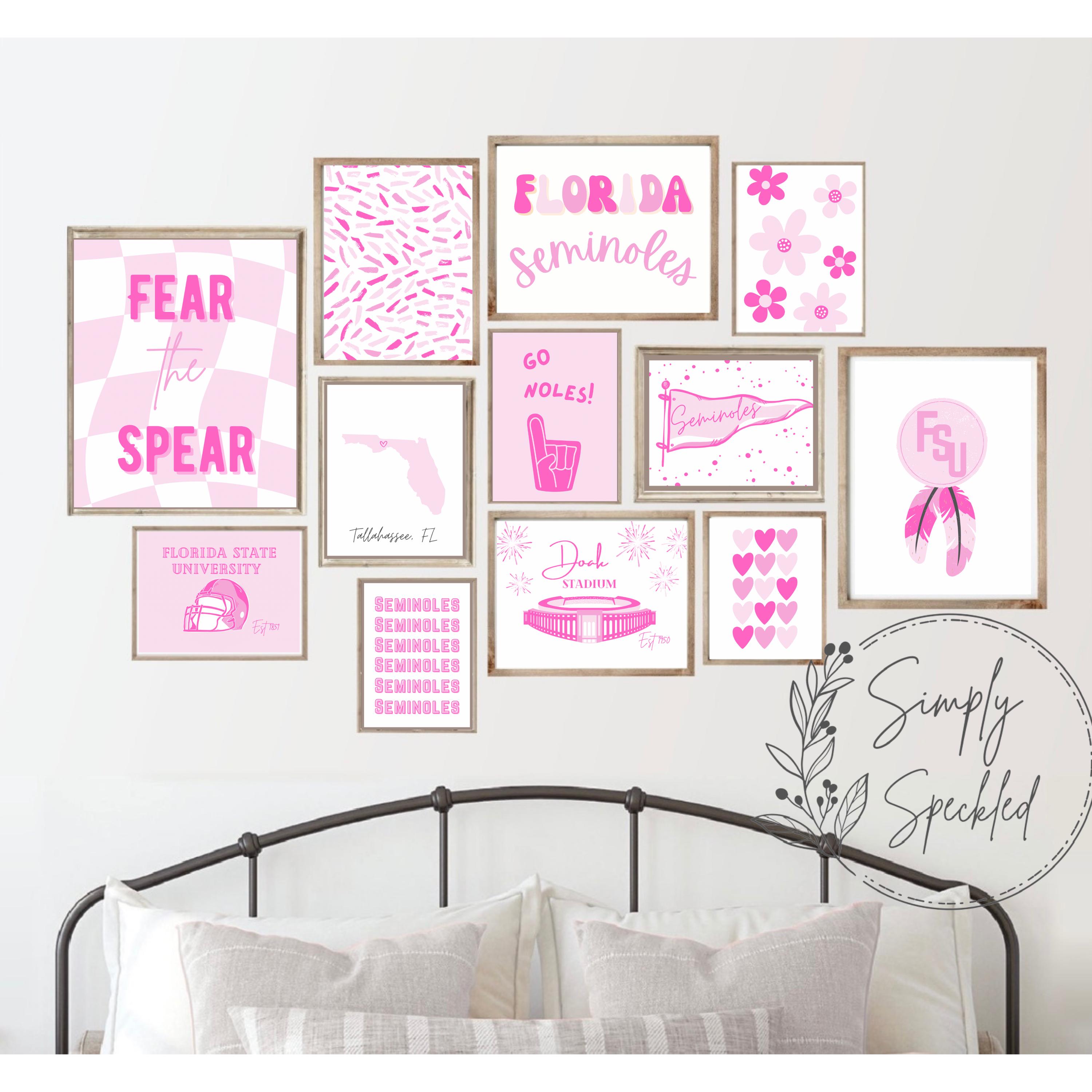 Pink Florida State Seminoles Prints: FSU Dorm Art (digital Download) - Etsy