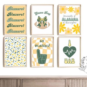 UAB Blazers Art Prints: Birmingham School Decor - Etsy