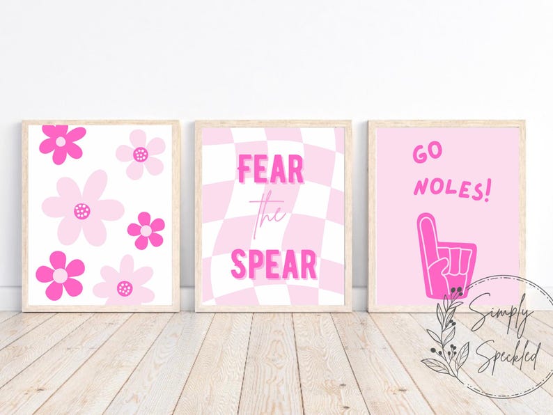 Pink Florida State Seminoles Prints: FSU Dorm Art (digital Download) - Etsy