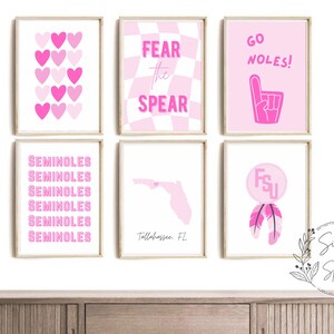 Pink Florida State Seminoles Prints: FSU Dorm Art (digital Download) - Etsy