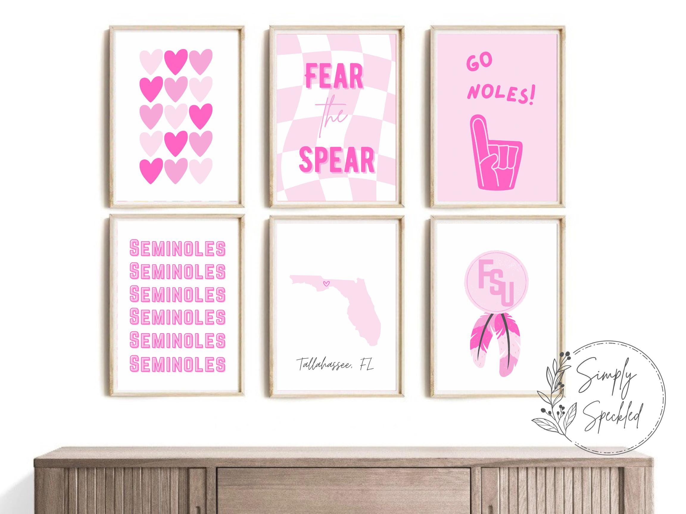 Pink Florida State Seminoles Prints: FSU Dorm Art (digital Download) - Etsy