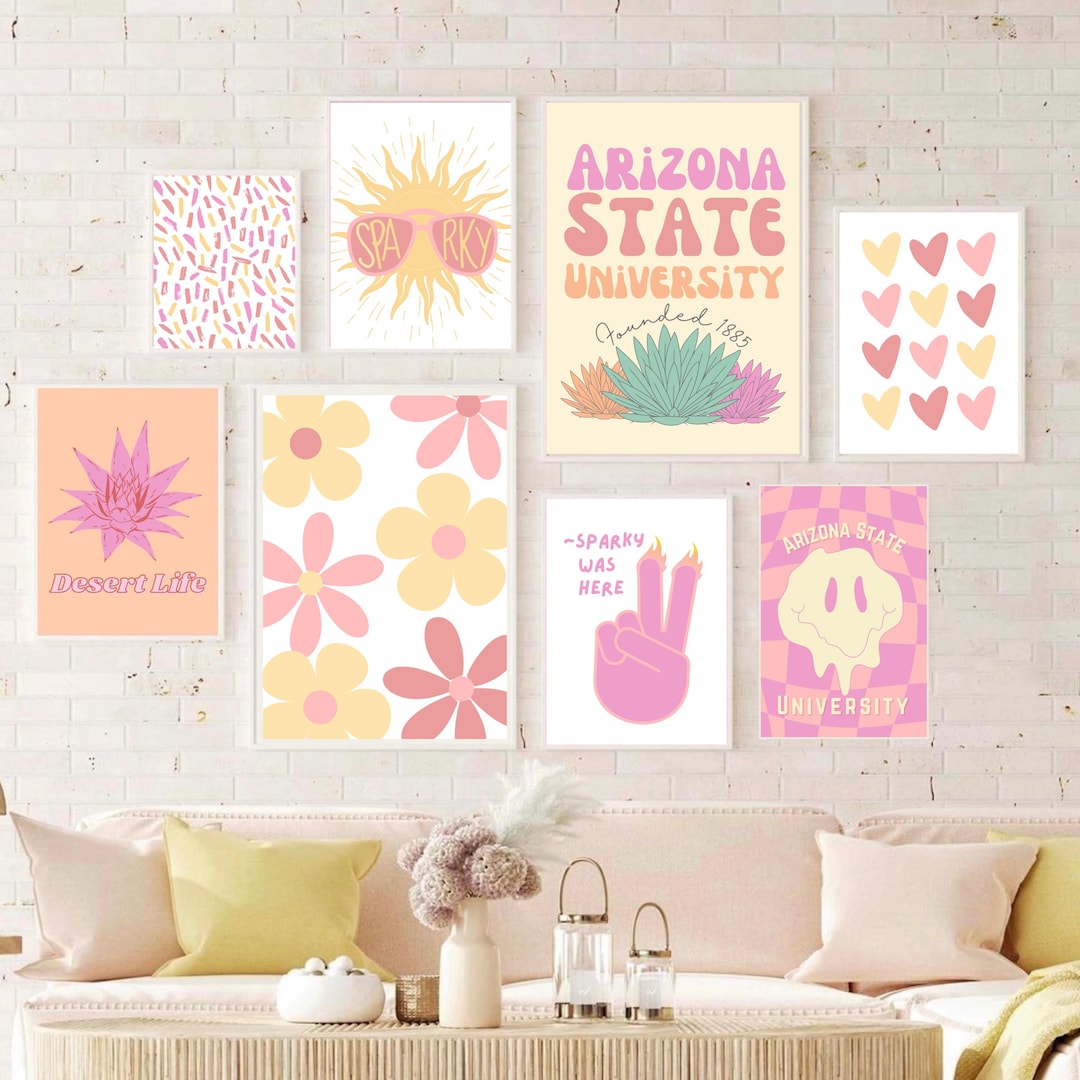 Arizona State University Wall Art Prints: Pink Dorm Decor (20 Prints ...