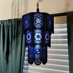 Magical Shadows Psychedelic Hanging Pendant Lamp With 15 Foot Hemp ...