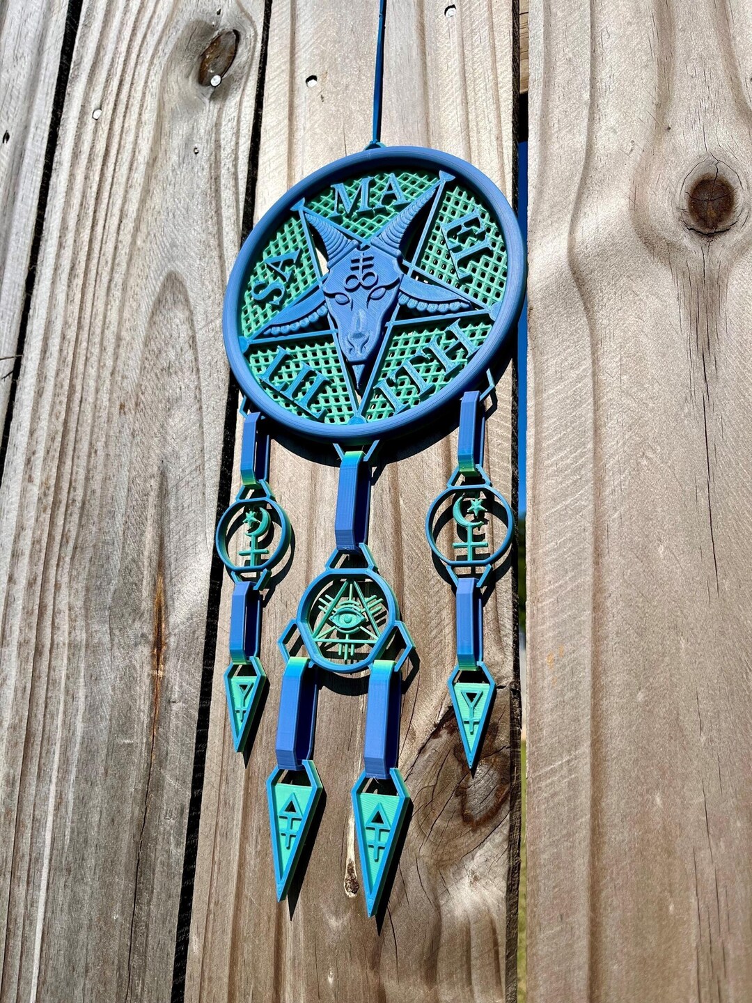 Sigil of Baphomet Nightmarecatcher: Spooky Occult Wall Art - Etsy