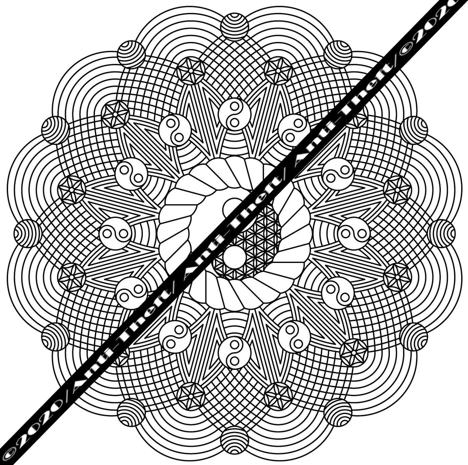 Printable Mandala Bookmarks/coloring Pages Set of 4 PDF/JPG | Etsy