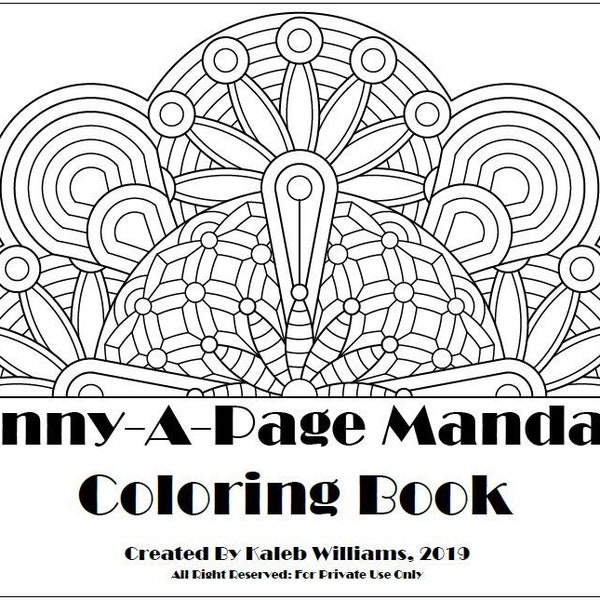 Mandala Coloring - Etsy