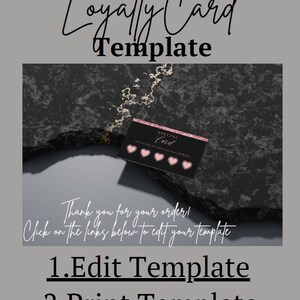 Loyalty Card Templates 5 Choices Included EDITABLE Download With ...