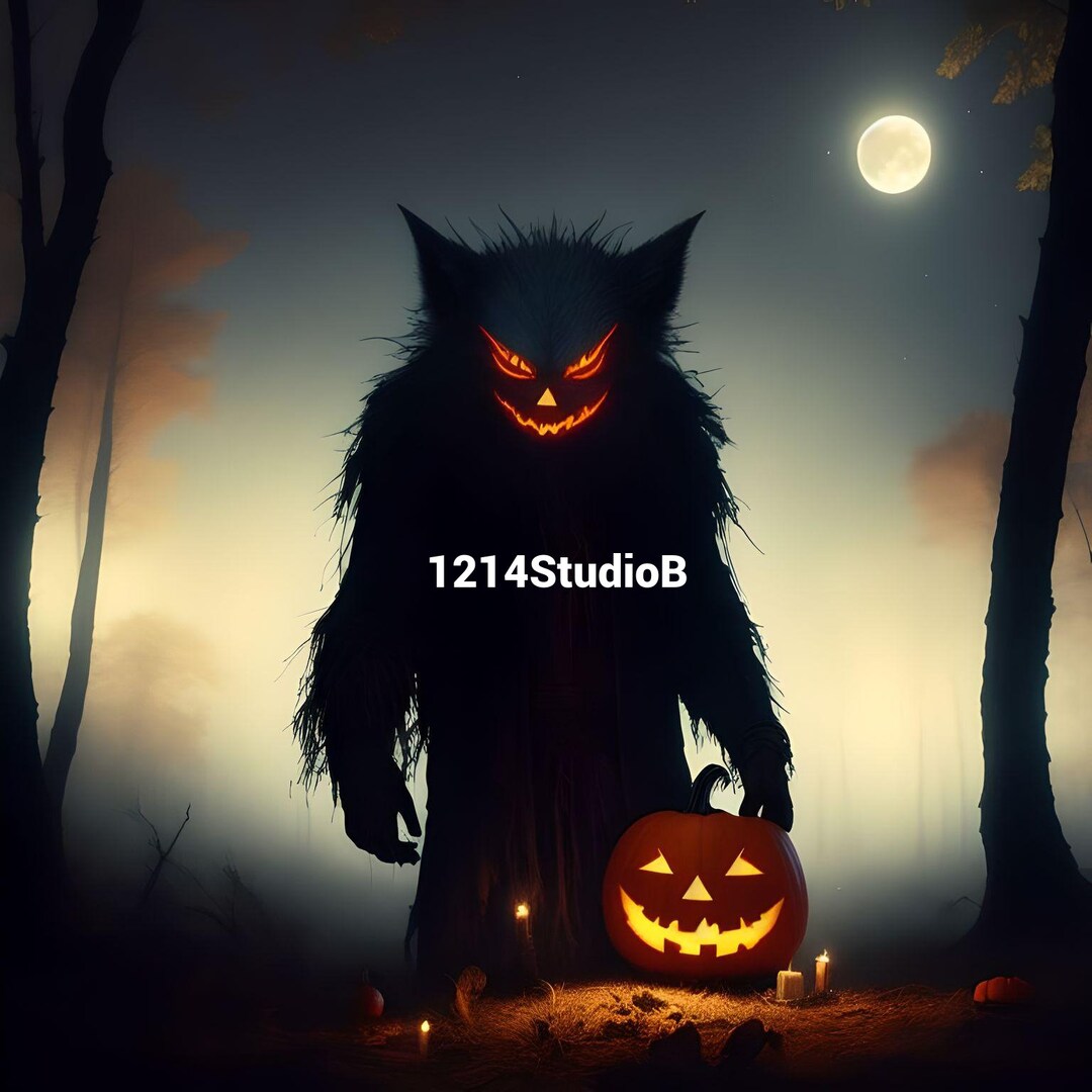 Skinwalker Halloween Jack 'o Lantern Digital Download Concept Art - Etsy