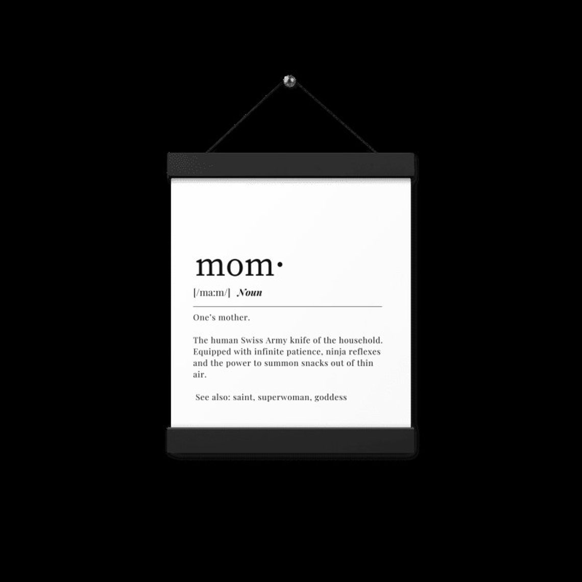 Definition of Mom Digital Download for Mother's Day, Birthday or Just ...