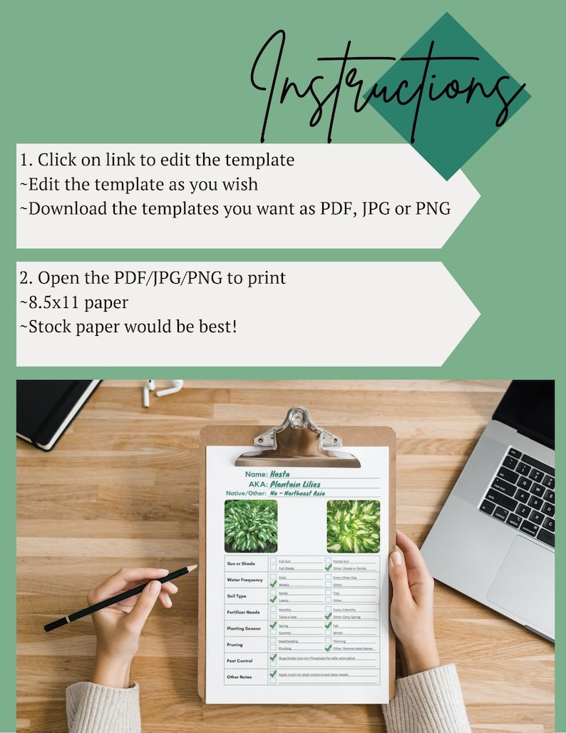 Plant & Flower Identification Template - Editable on Canva - Printable ...