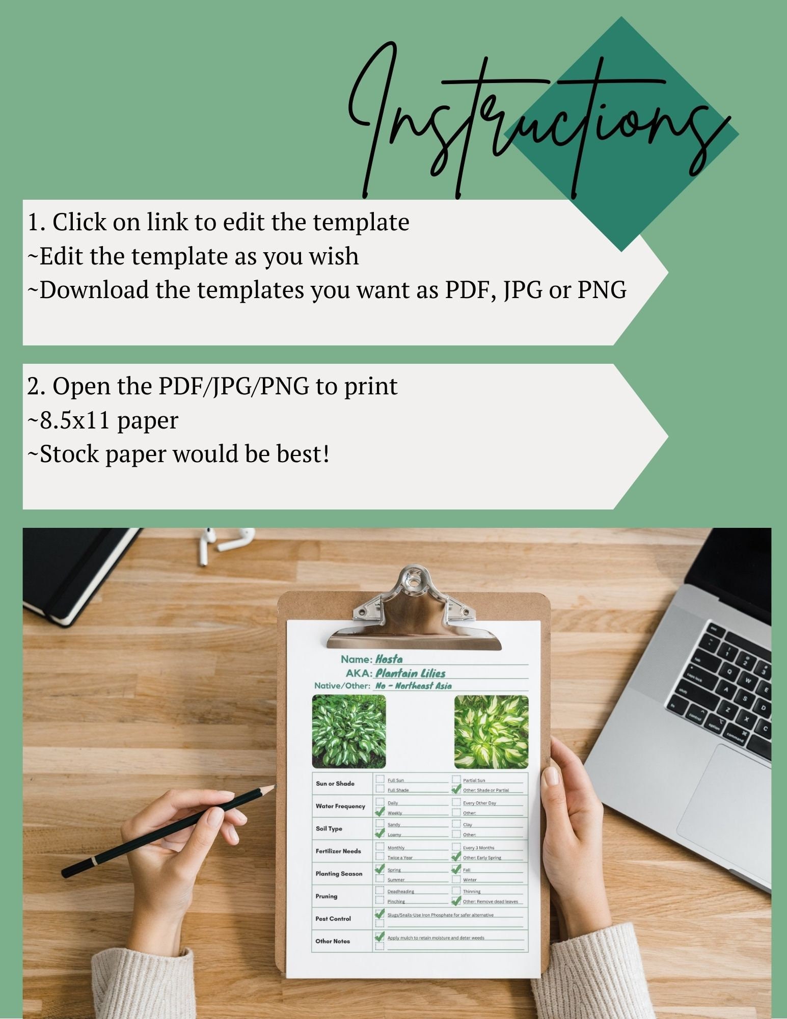 Plant & Flower Identification Template - Editable on Canva - Printable ...