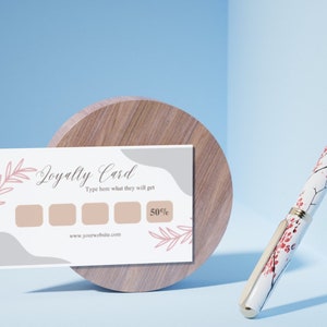 Loyalty Card Templates 5 Choices Included EDITABLE Download With ...