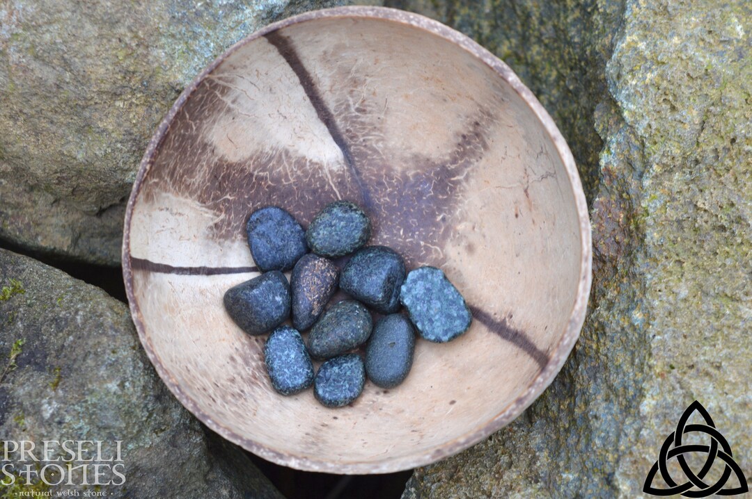 X1 Handmade in Wales Small Tumbled Preseli Bluestone 'dolerite' Celtic ...