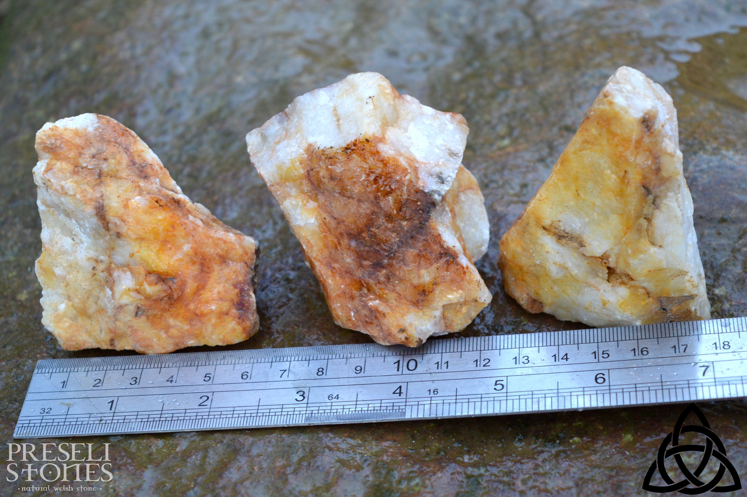 X3 Welsh Celtic Preseli Golden Healer Quartz Crystal Mineral - Etsy UK