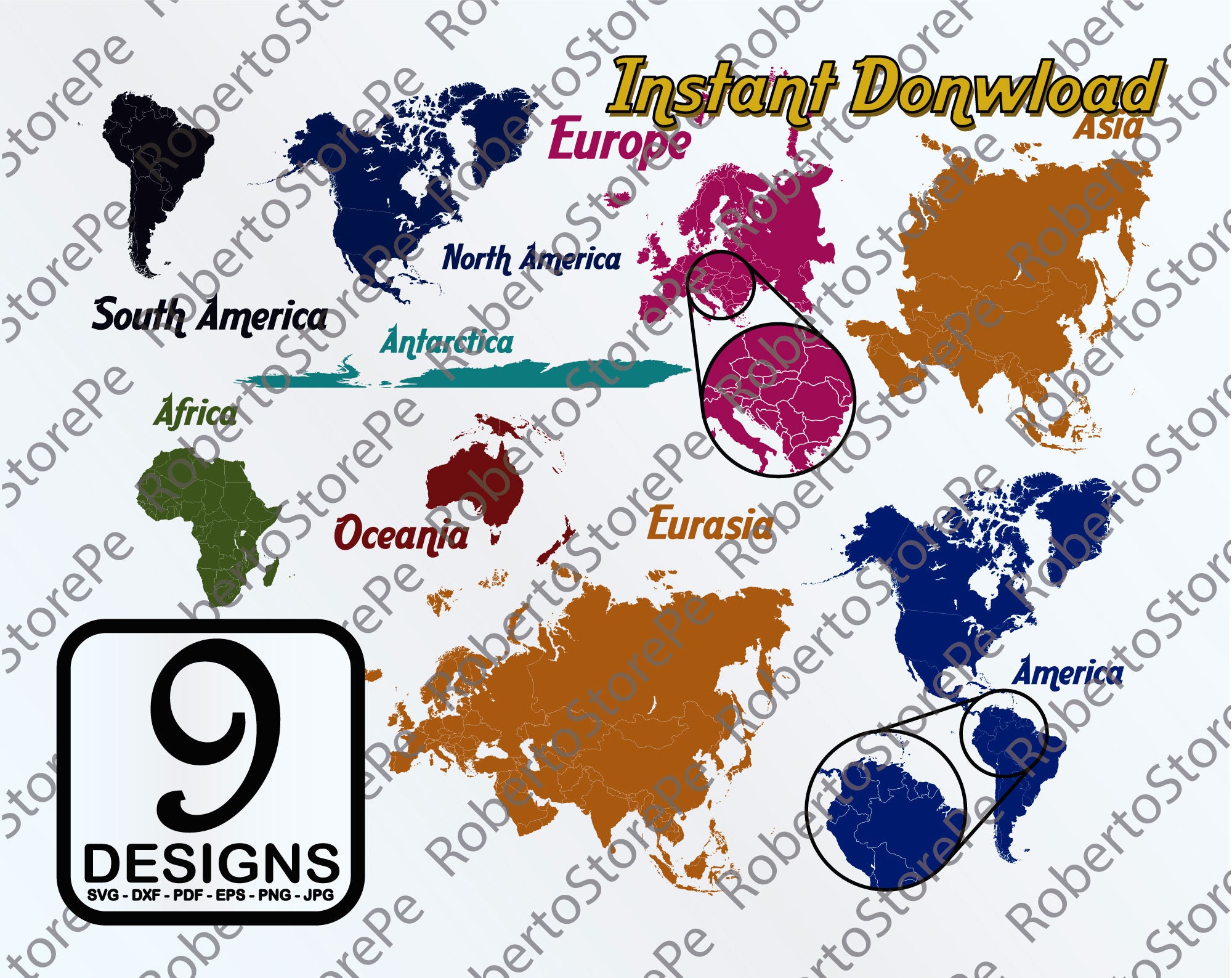 Vector Continents Svg Continents Svg Continents Cricut - Etsy Australia
