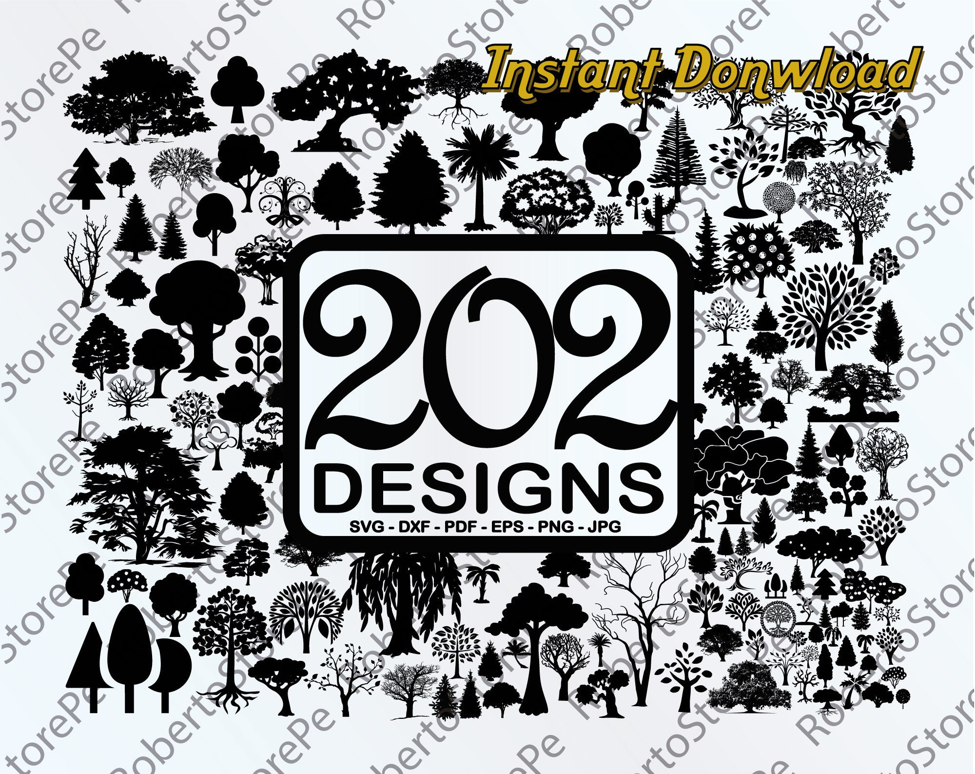 Vector Tree with Branches svg Tree svg Silhouette Bonsai | Etsy