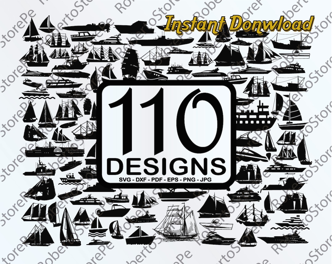 Vector Barco svg Barco svg Crucero svg Silueta Barco svg - Etsy España