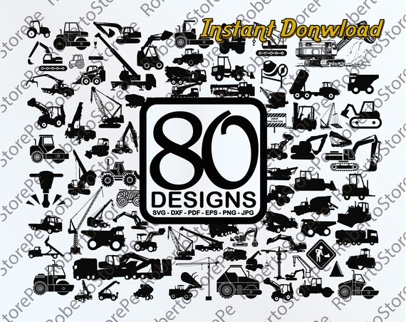 Vector Svg Machinery Svg Machinery Svg Excavators Machinery - Etsy France