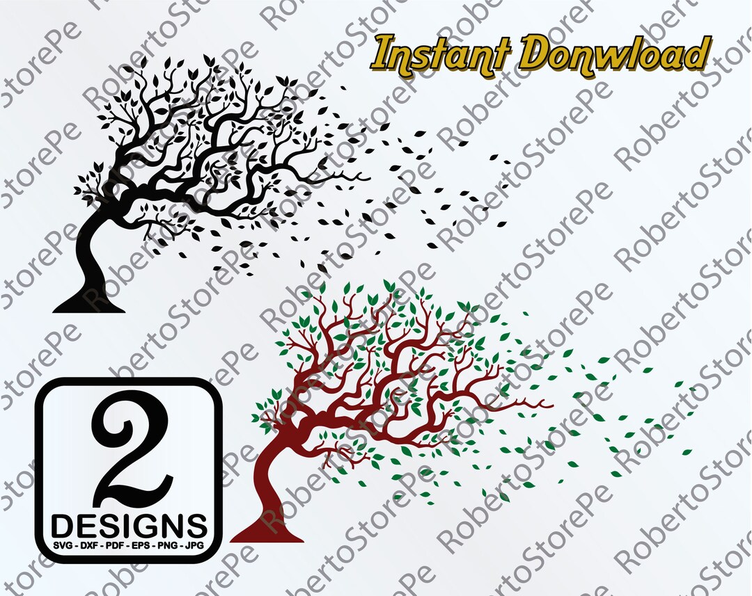 Vector Tree With Branches Svg Tree Svg Silhouette - Etsy