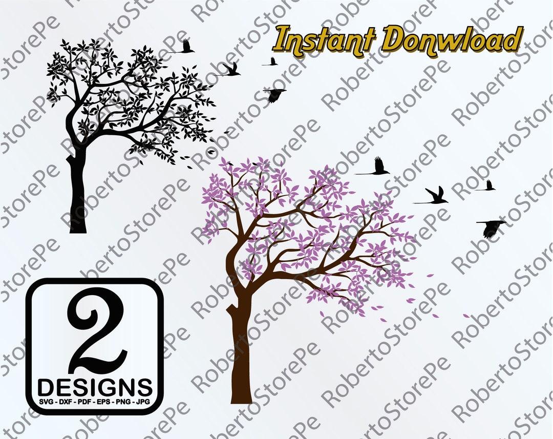 Vector Tree With Branches Svg, Tree Svg, Silhouette Genealogical Tree ...