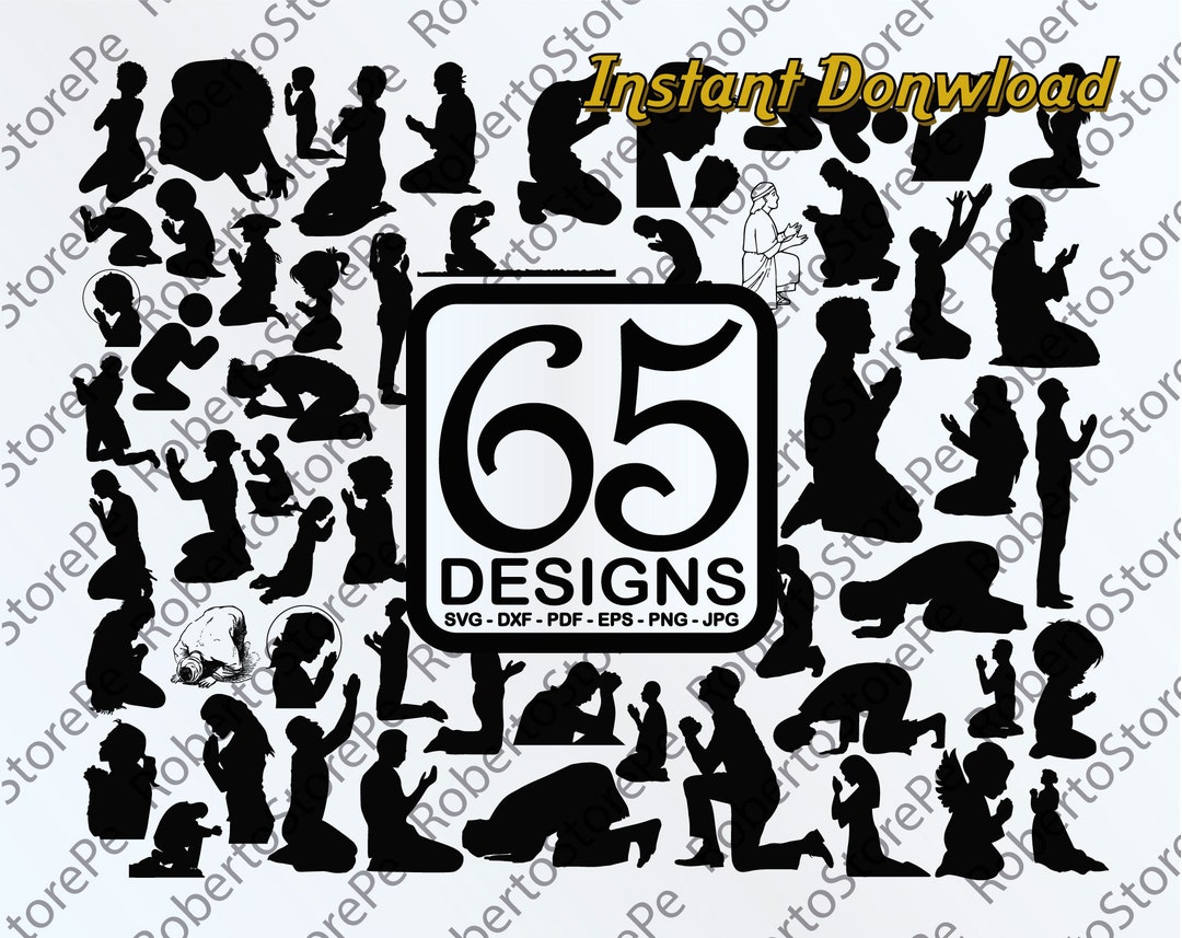 Vector orando svg oração svg silhueta oração orando Cricut - Etsy Portugal