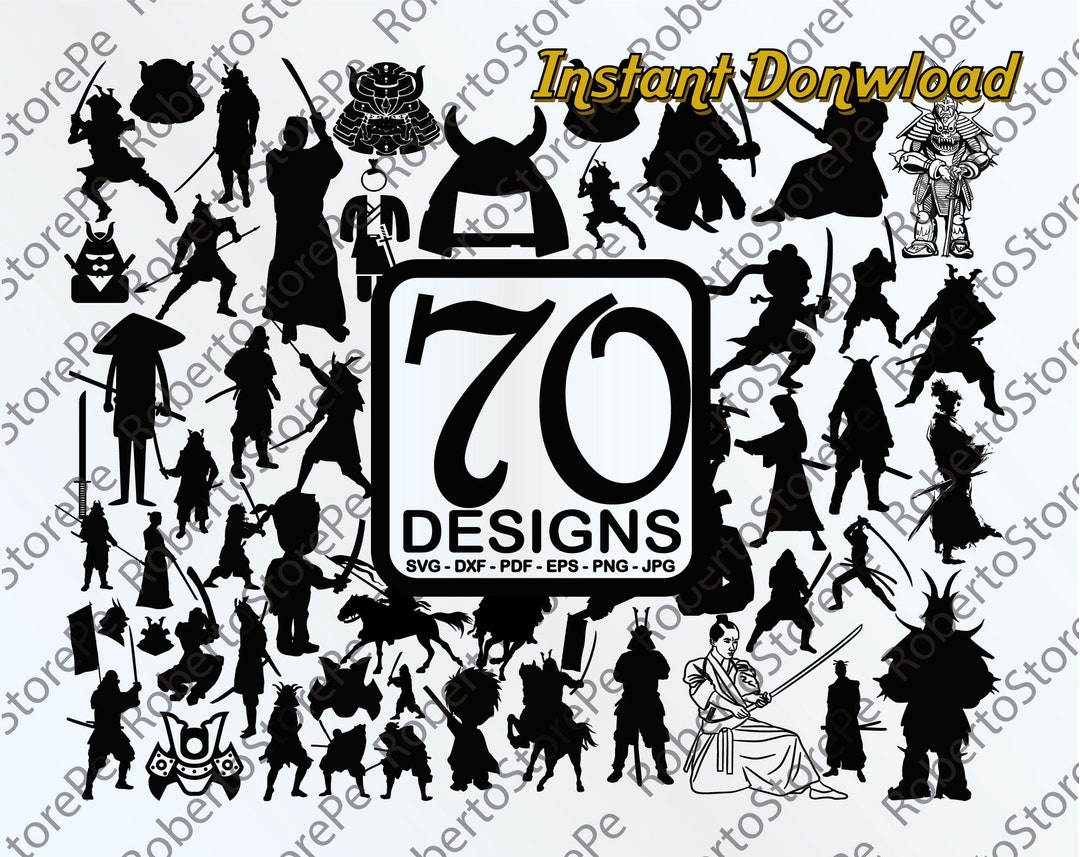 Vector Samurai Svg Samurai Svg Silhouette Samurai Svg - Etsy