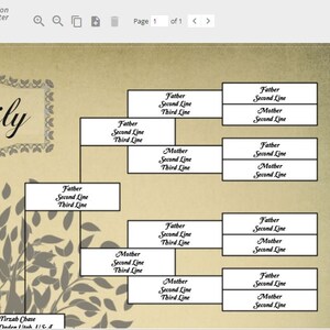DIY Six Generation Family Tree Poster 18x24 - Etsy