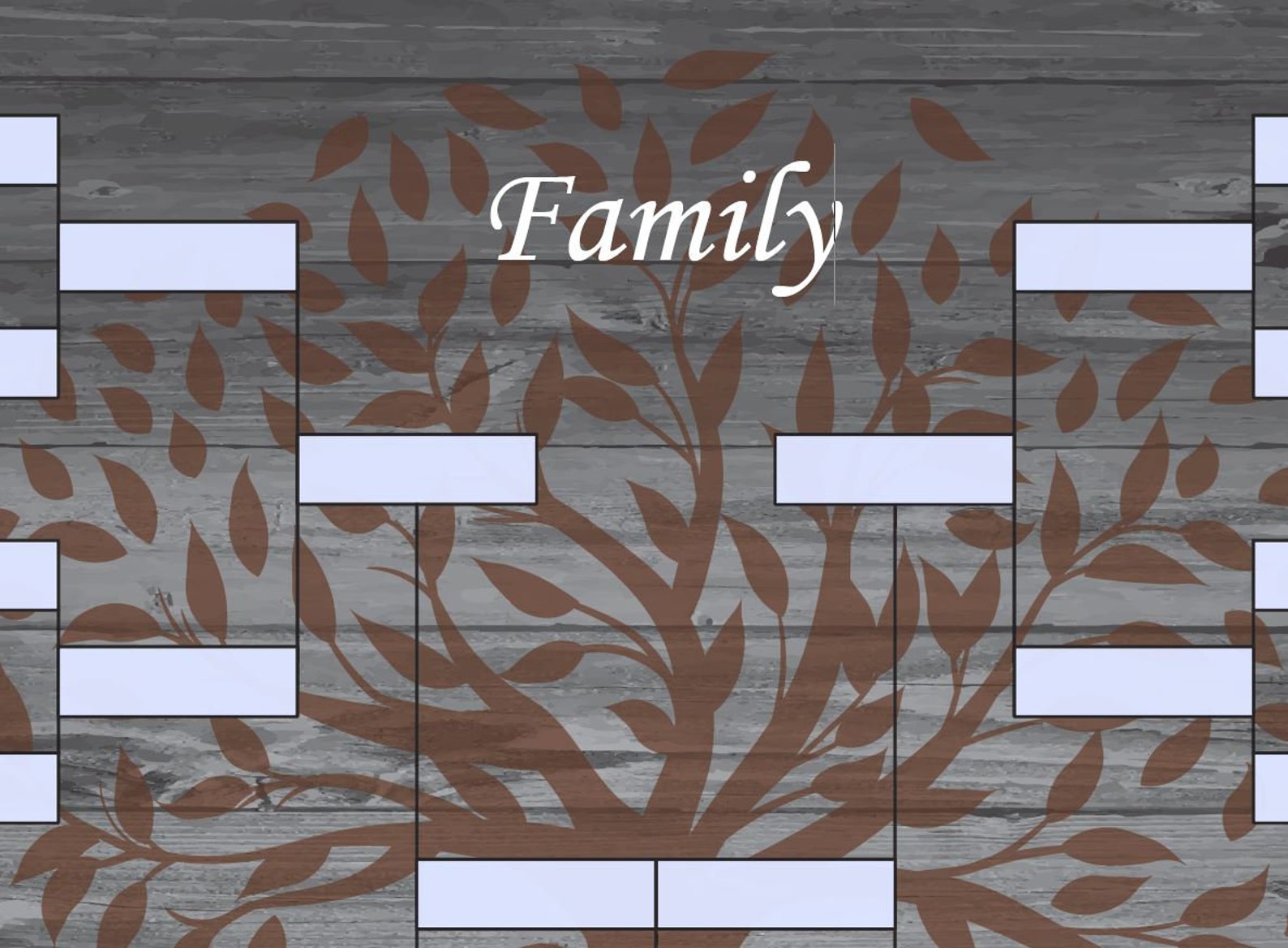 Seven Generation Family Tree (DIY) 24x36 PDF Template (barn Wood) - Etsy