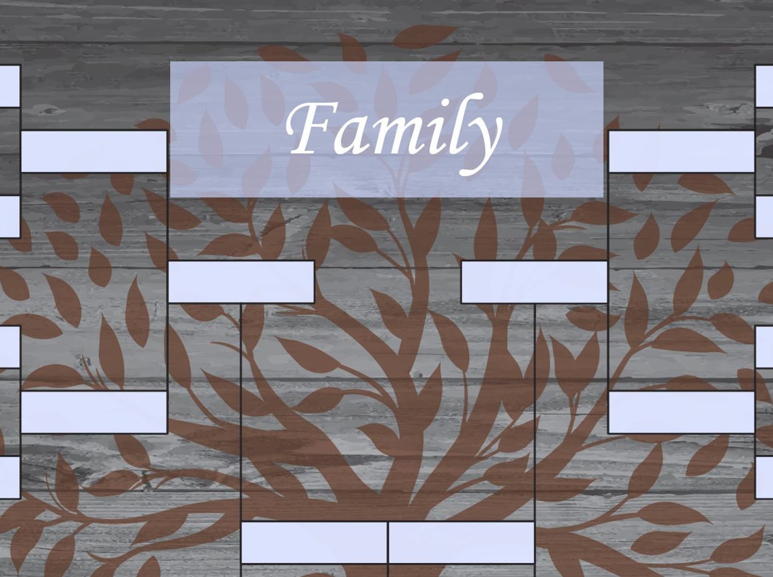 Seven Generation Family Tree DIY 24x36 PDF Template barn - Etsy