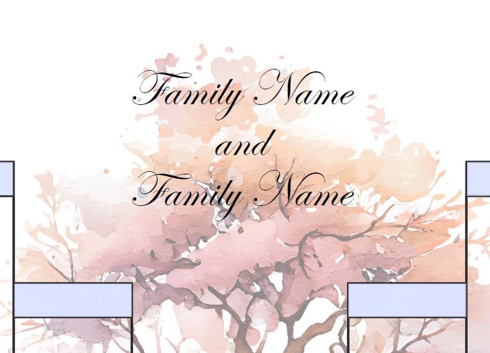 Watercolor Cherry Tree Family Tree Template: 8+ Generations (PDF) - Etsy