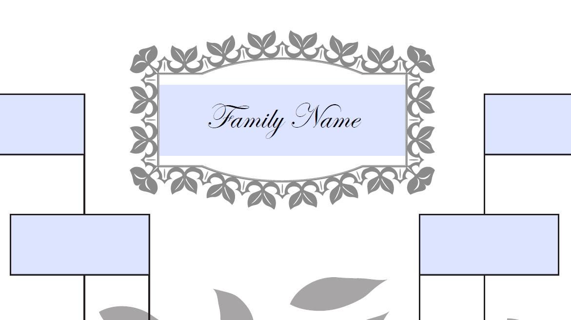 8+ Generation Family Tree (DIY) 30x40 PDF Vertical Template (paper ...