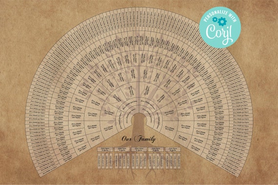 Genealogy Fan Chart Template