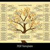 Seven Generation Family Tree DIY 24x36 PDF Template paper White - Etsy