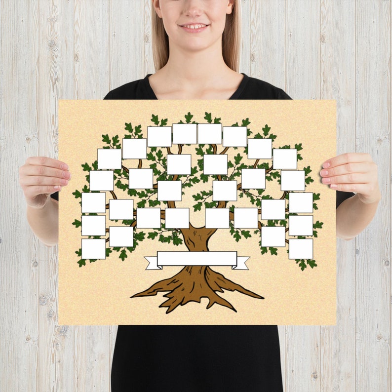 Five Generation Family Tree Poster BLANK DIY 16x20 Inch g - Etsy Australia