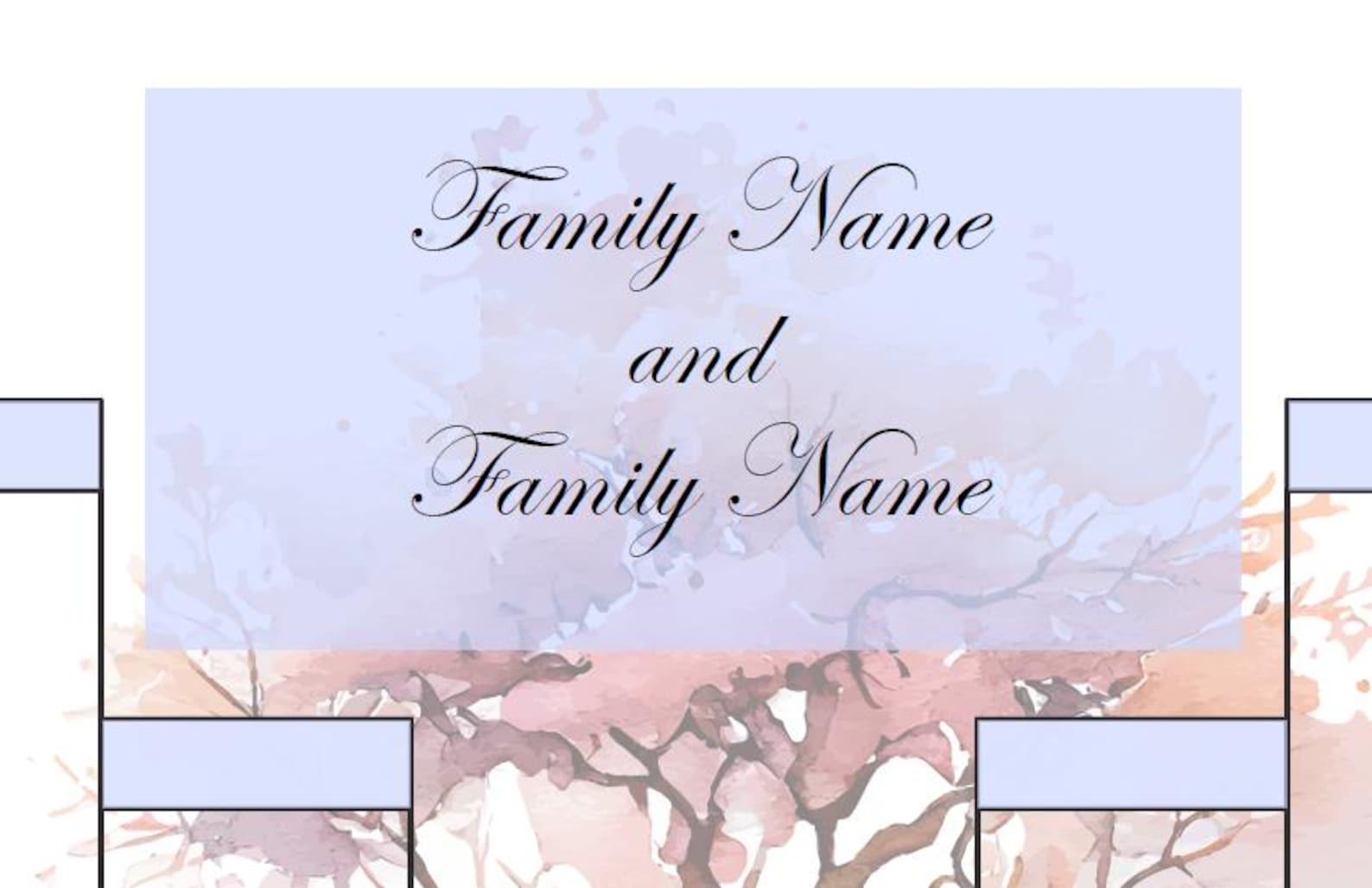 Watercolor Cherry Tree Family Tree Template: 8+ Generations (PDF) - Etsy