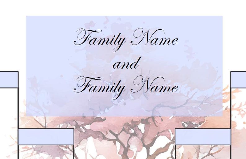 Watercolor Cherry Tree Family Tree Template: 8+ Generations (PDF) - Etsy