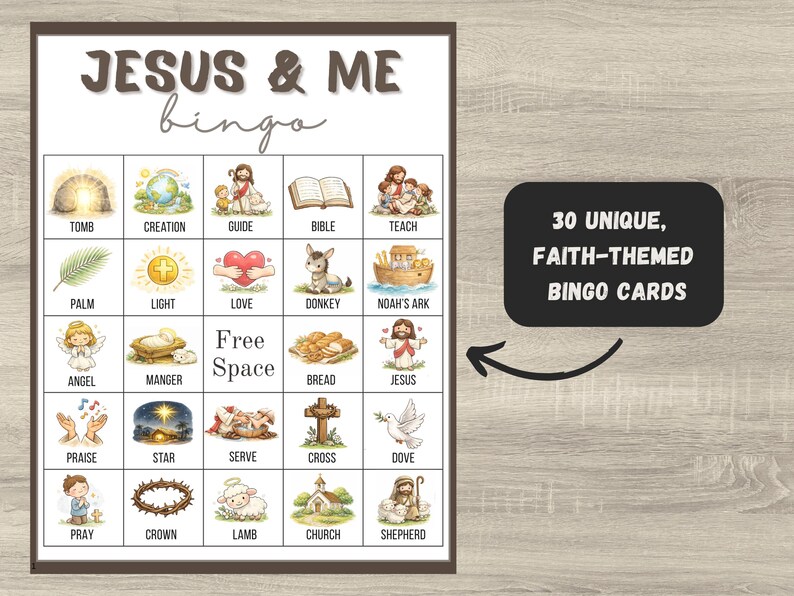 Bible Bingo for Kids Printable – Christian Sunday School Game Cards ...